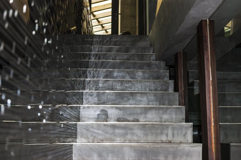 Staircase leading up stock image. Image of wall, empty - 256769385