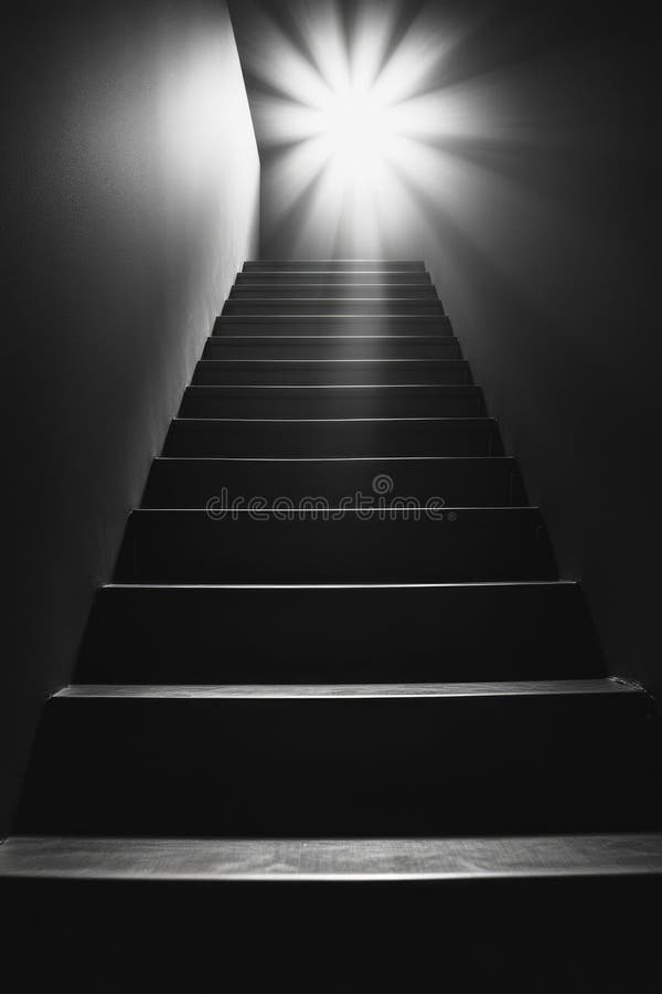 Staircase with a Light Shining on it Stock Photo - Image of step, entrance: 361880024