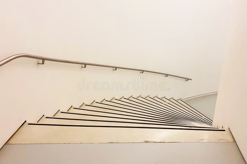 Staircase in a Modern Building, Detail of a Stairway Stock Image ...