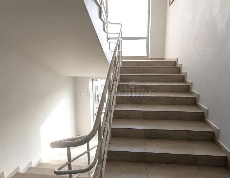 Staircase in Modern House, Staircase in Modern Building Stock Image ...