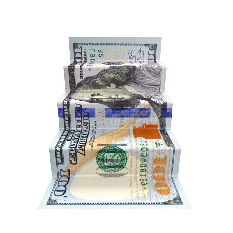 Staircase Money Origami stock illustration. Illustration of investment ...