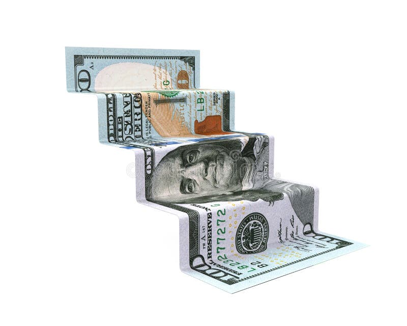 Staircase Money Origami stock illustration. Illustration of investment ...
