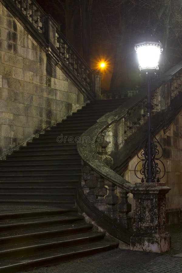 Staircase at night stock image. Image of friedensengel - 24055741