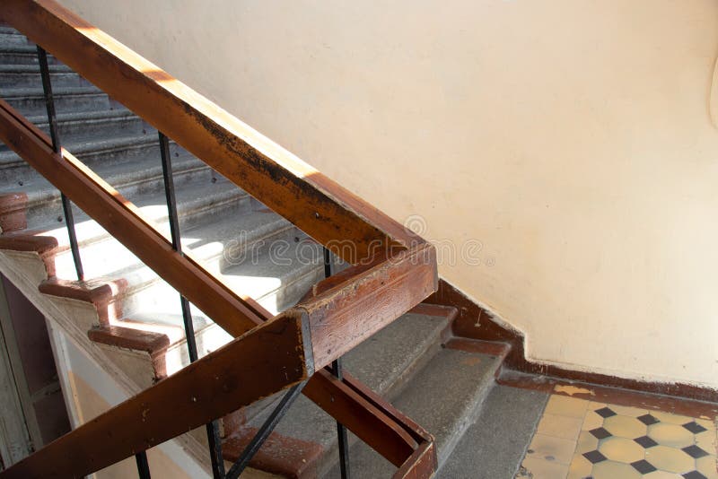 Staircase in an Old Office Building in Ukraine, Building and Interior ...