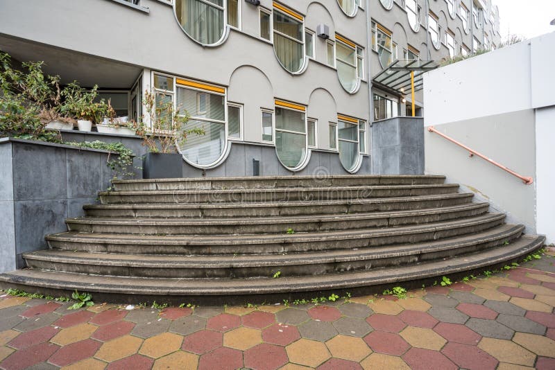Staircase Outside an Building Stock Photo - Image of wall, iron: 138411442