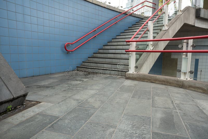 Staircase Outside an Building Stock Image - Image of metal, building ...