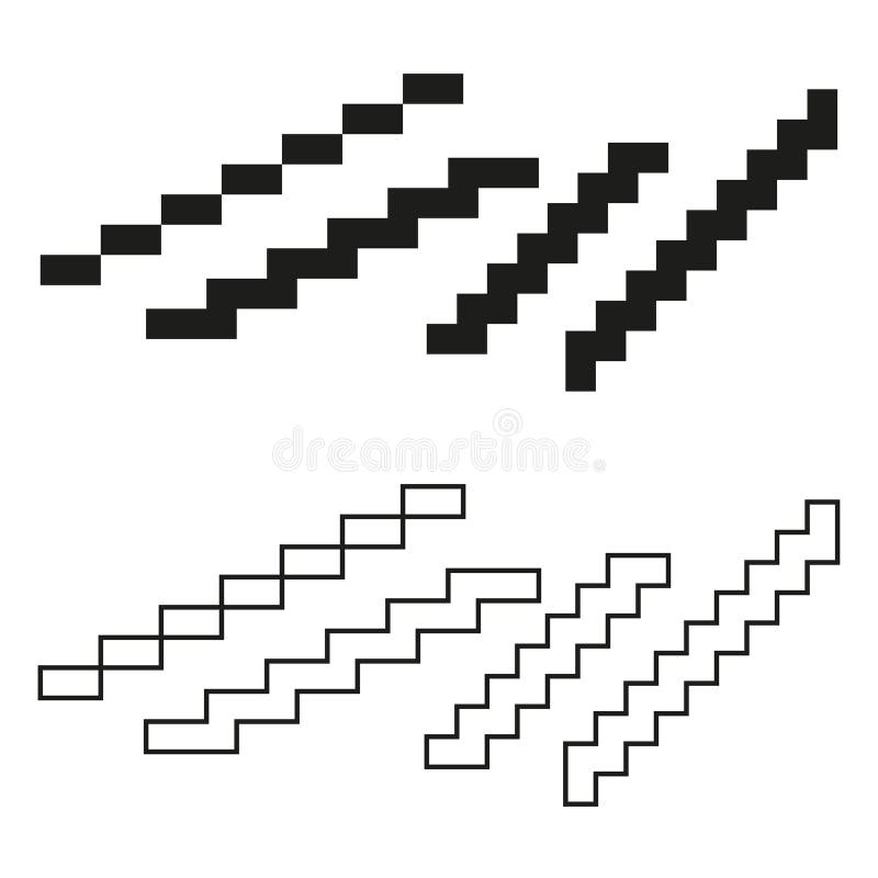 Black Staircase Shape Stock Illustrations – 1,405 Black Staircase Shape ...