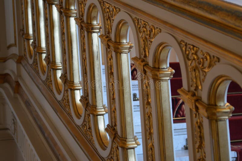 Staircase Railing in Royal Castle Stock Image - Image of denmark ...