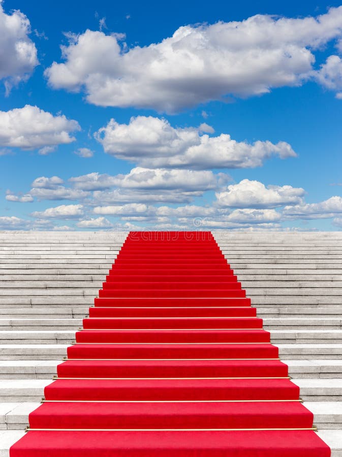 Staircase with red carpet stock photo. Image of theater - 75542926