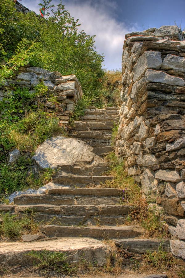 Staircase in the Ruins of the Ancient Fortress Stock Image - Image of ...