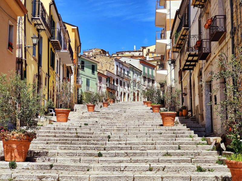 Staircase of San Nicola in Trivento in Molise Stock Photo - Image of ...