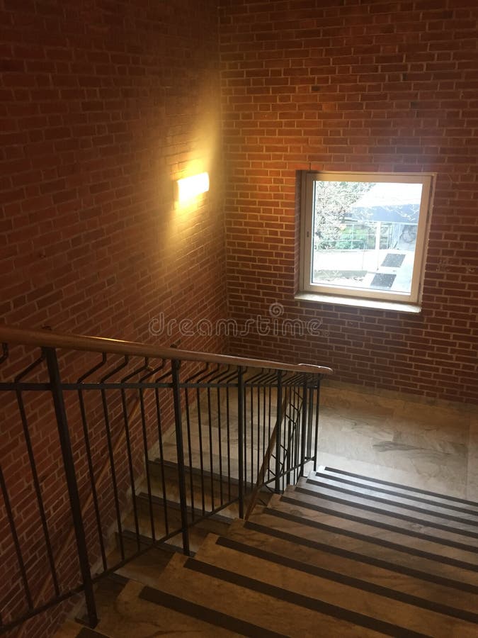 Staircase in School Building Stock Photo - Image of walls, indoor ...