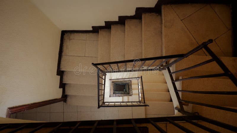 Staircase sixth floor down stock image. Image of sixth - 184100601