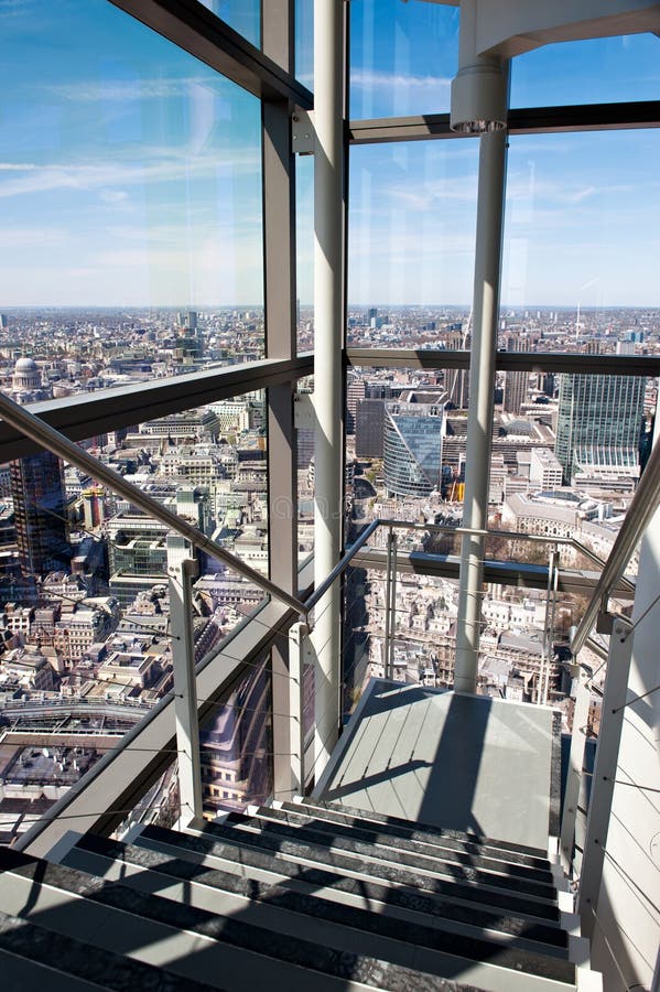 Staircase in a Skyscraper Over London Stock Photo - Image of house ...