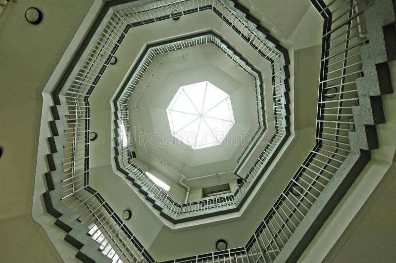 Staircase Spiral Octagon stock photo. Image of pattern - 9536834