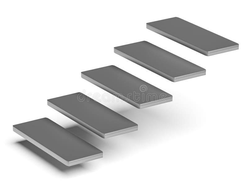 Staircase with Steps Isolated on White Background. Business Concept ...