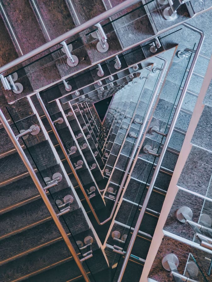 Staircase Structure in a Residential Building. Stock Photo - Image of ...