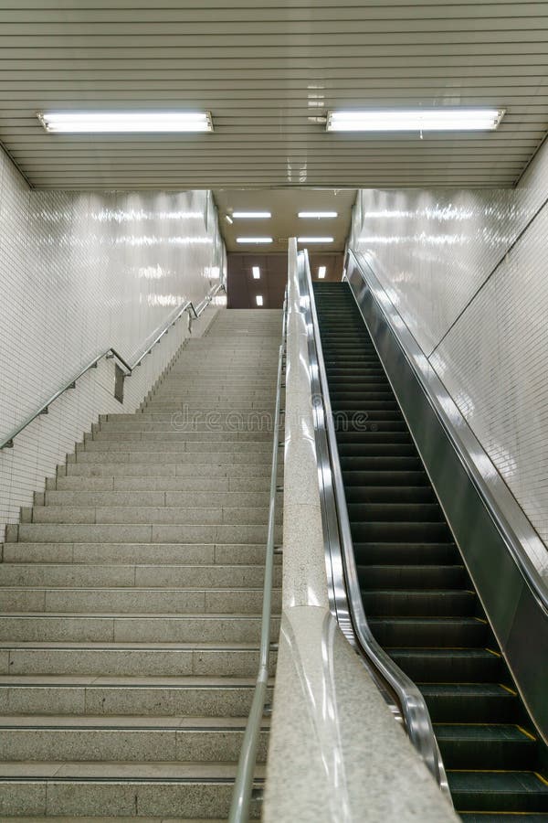 Staircase in Subway Station. Stock Photo - Image of city, station: 74347630
