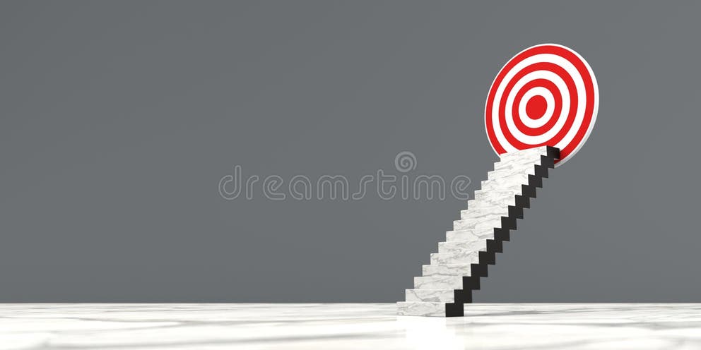 Staircase Red Target stock illustration. Illustration of optimization ...
