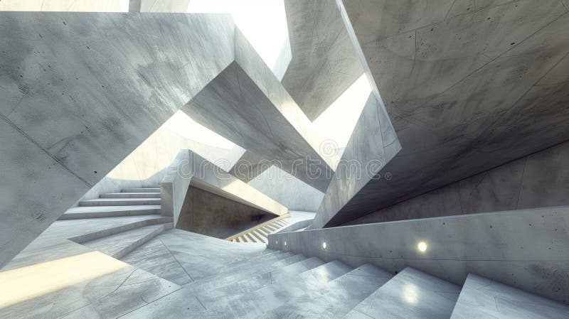 A Staircase with Triangular Steps that Seem To Twist and Turn Stock ...