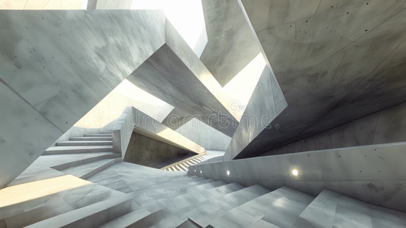 A Staircase with Triangular Steps that Seem To Twist and Turn Stock ...