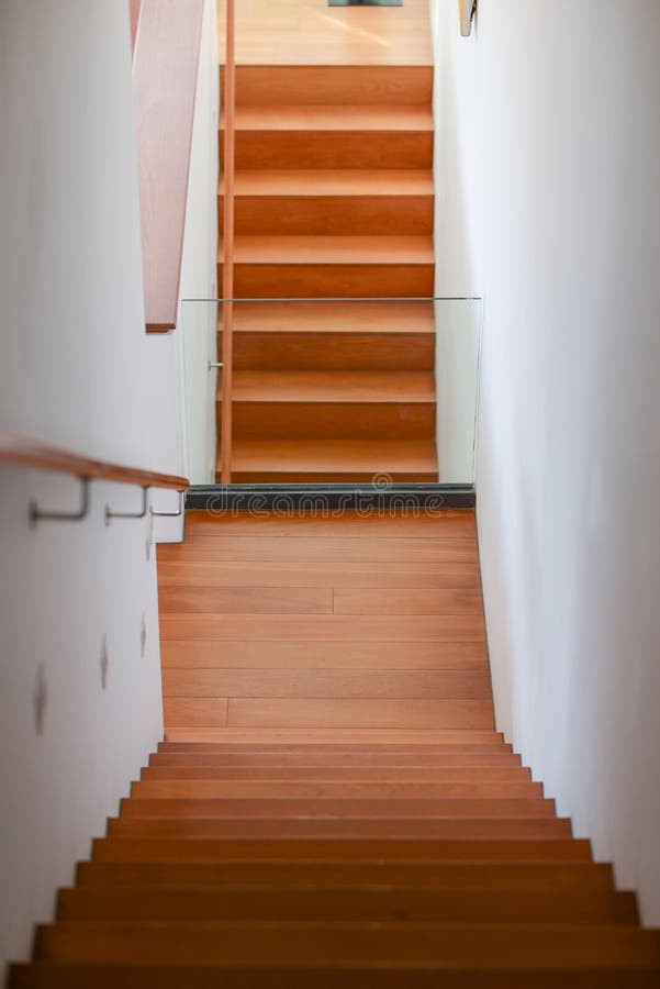 Staircase in Two-storey House Stock Image - Image of inside, floor ...