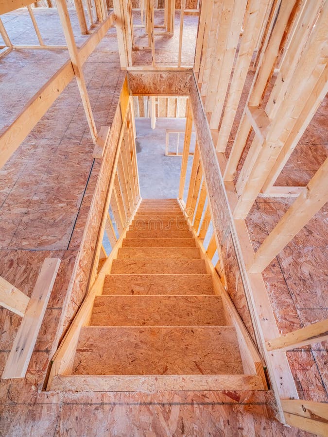 Staircase Under Construction in New Home Stock Photo - Image of housing ...