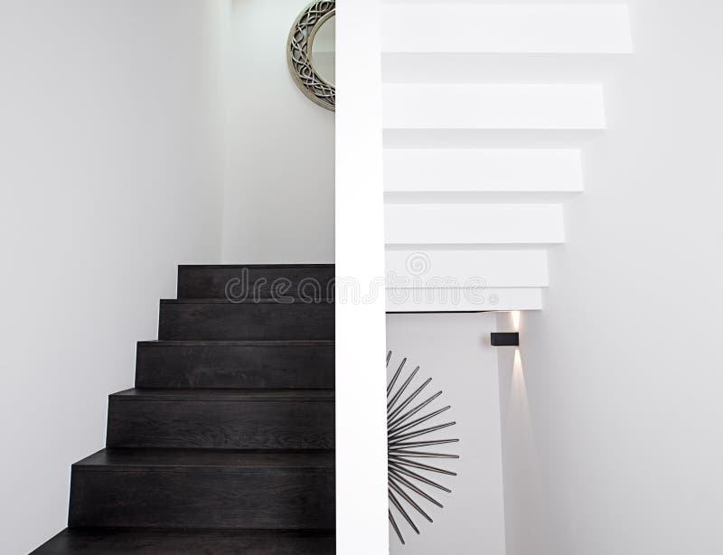 Staircase - Up and Down stock image. Image of house, minimalistic ...