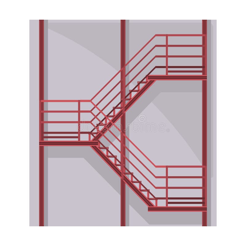 Staircase Vector Icon.Cartoon Vector Icon Isolated on White Background ...