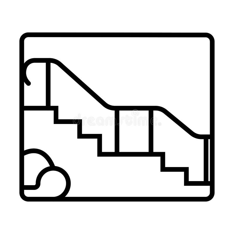 Staircase vector icon stock illustration. Illustration of step - 126507870