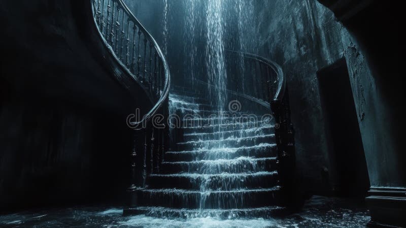 A Staircase with Water Dripping from it Stock Image - Image of nature ...