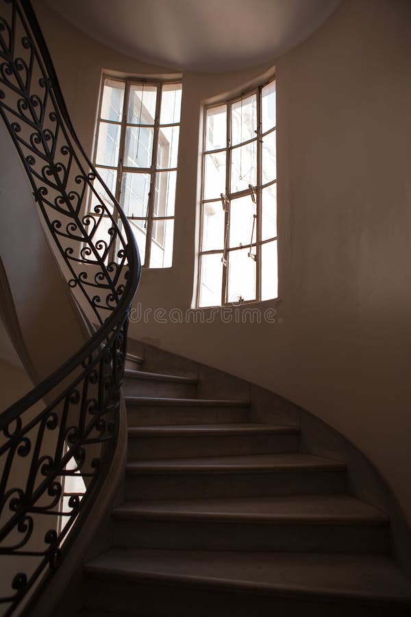 Staircase and windows stock photo. Image of iron, ironwork - 40836608