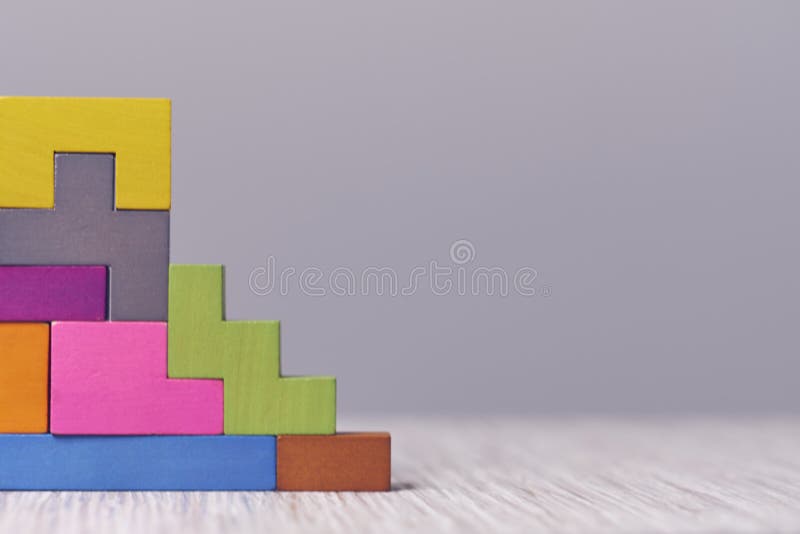 Staircase Wooden Cubes. Business Development Concept. Concept of ...