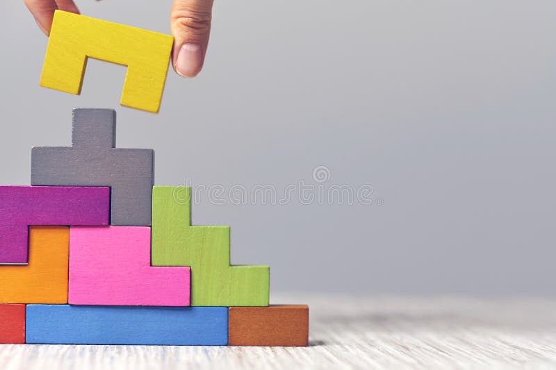 Staircase Wooden Cubes. Business Development Concept. Concept of ...