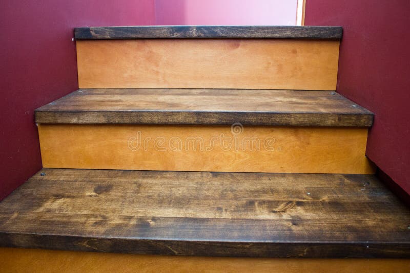 Staircase with Wooden Steps Stock Image - Image of entrance, wood: 50571771