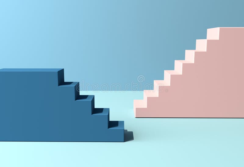 Stairs - Abstract Minimal Background Stock Illustration - Illustration ...