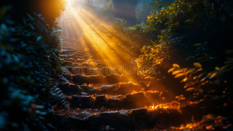 Stairs Ascending To Bright Light Stock Image - Image of steps, journey ...