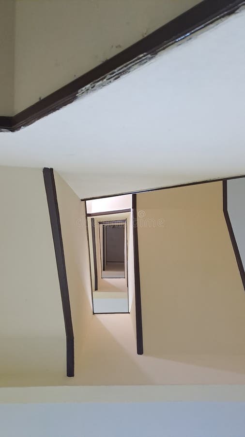 Stairs from Below, Simetris Stock Image - Image of window, house: 277268169