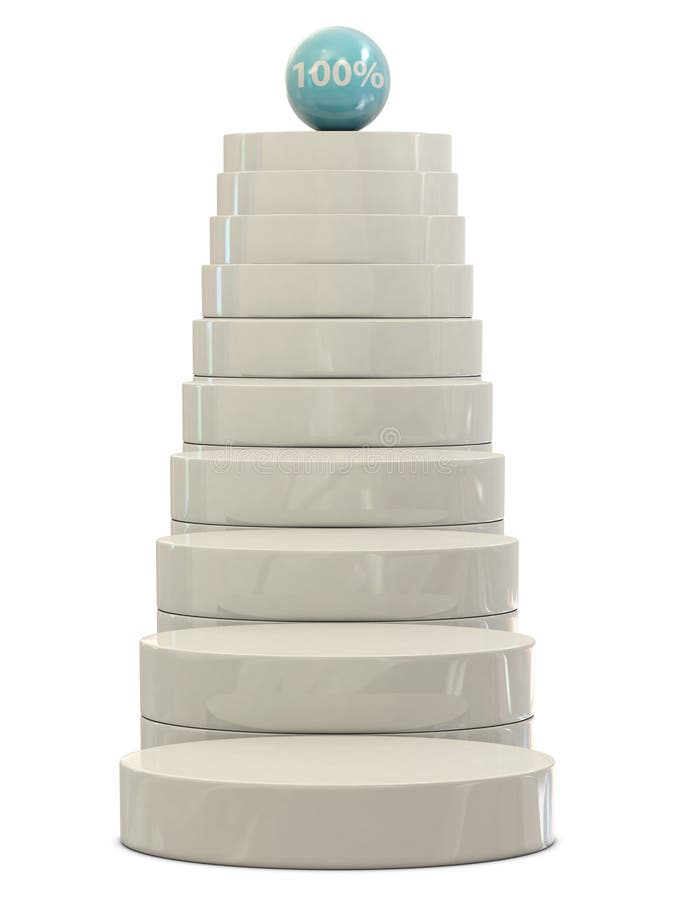 Percent Sign with Golden Coins and Red Arrow Stock Illustration ...