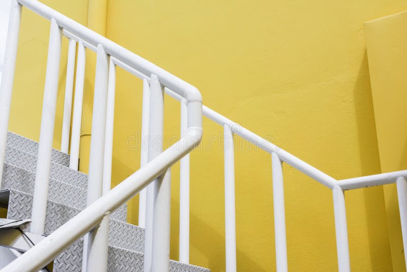 Stairs on a Building Modern Yellow Stock Image - Image of stairway ...