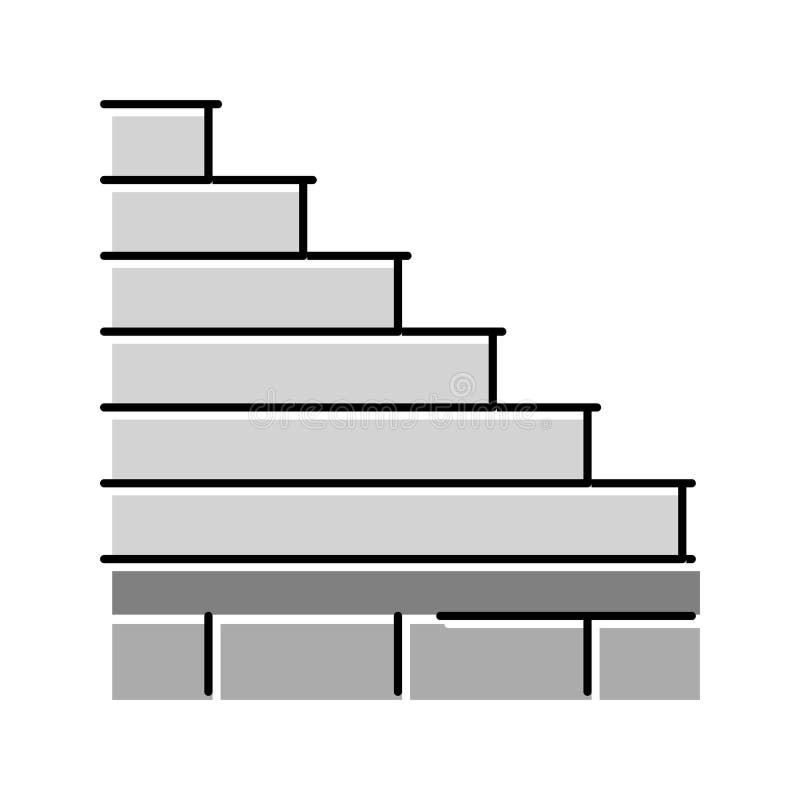 Stairs Building Structure Color Icon Vector Illustration Stock Vector ...