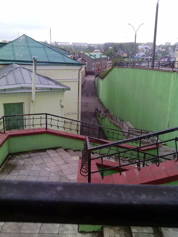 Stairs stock photo. Image of cascade, bottom, roofs, steps - 92256358