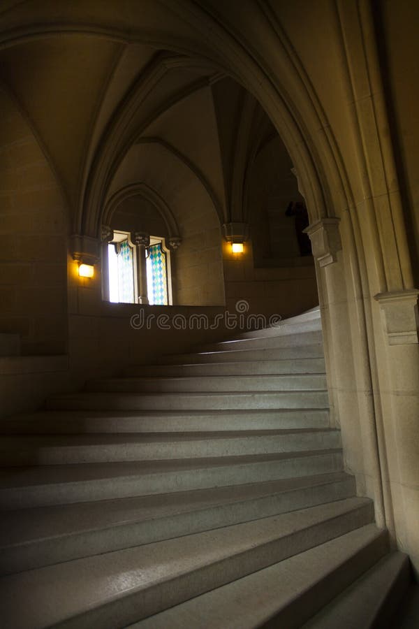 Stairs in the castle tower stock photo. Image of beautiful - 33996438