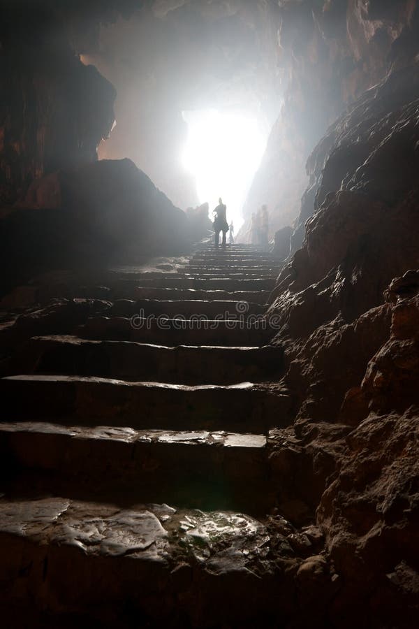 Cave stairs 2 stock image. Image of silhouettes, portuguese - 686645