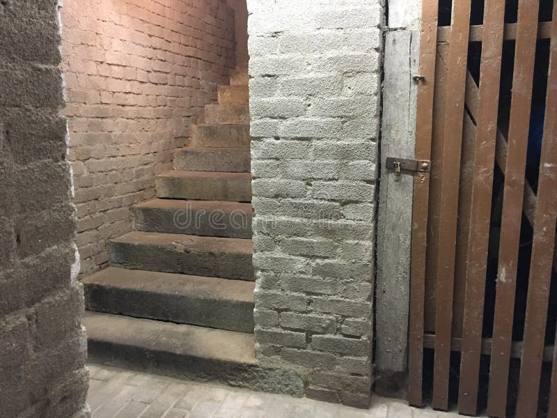 Stairs in a clean cellar stock photo. Image of bucket - 68034354