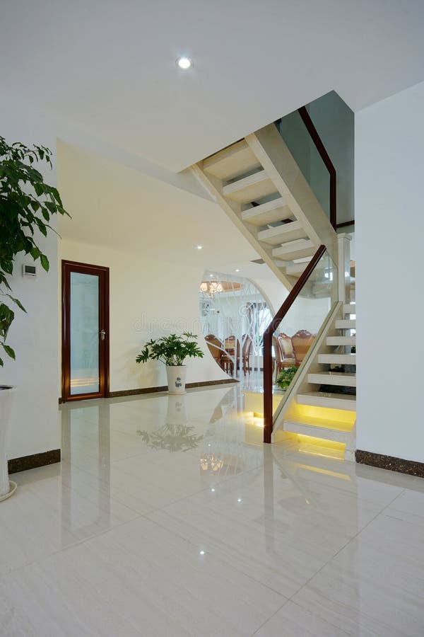 Stairs stock image. Image of housing, tile, sofas, handrail - 30361353