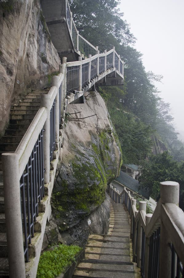 Stairs at the cliff. stock photo. Image of cliff, rock - 36384392