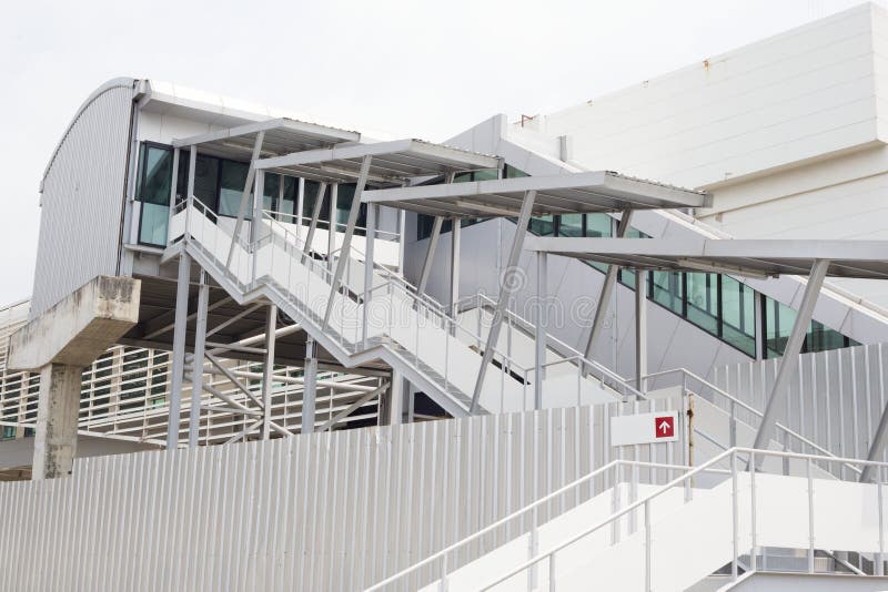 Stairs connecting train stock image. Image of track - 226150591