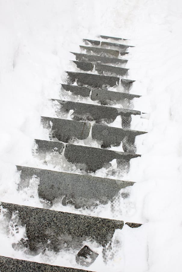 Snowy Steps, Heavy Snowfall Stock Photo - Image of calendar, climb: 6203080