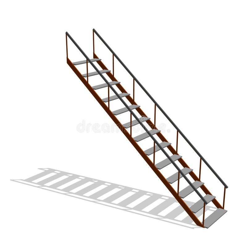 Stairs. 3d Vector Illustration. Stock Vector - Illustration of ladder ...